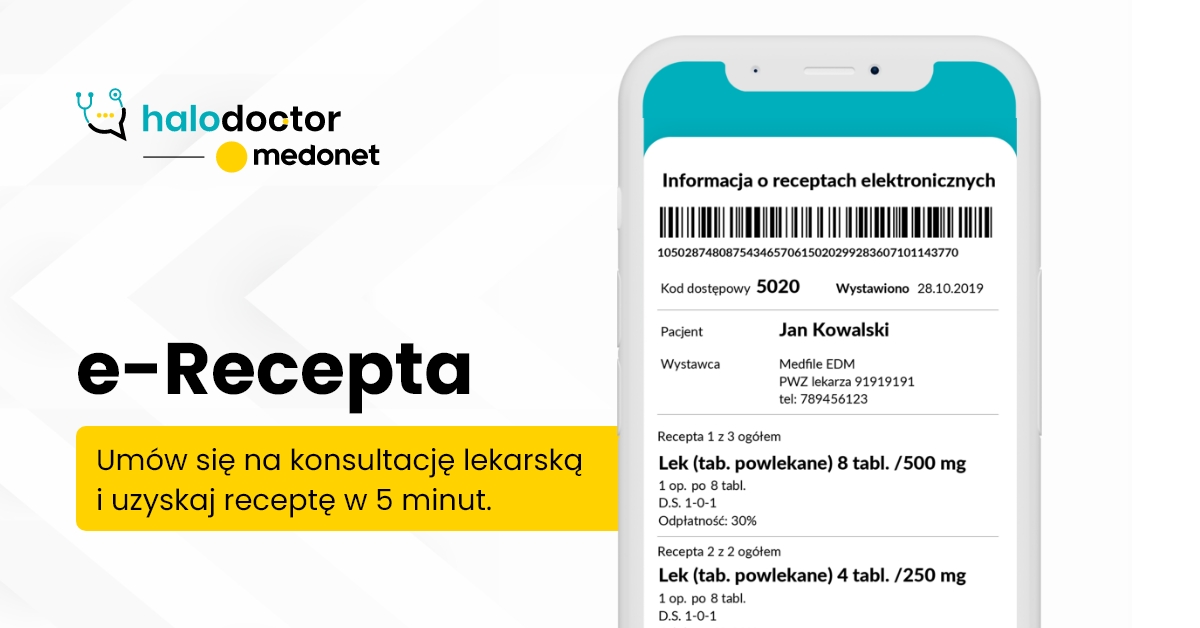 Recepta online | Konsultacja lekarska z e-Receptą w 5 min!